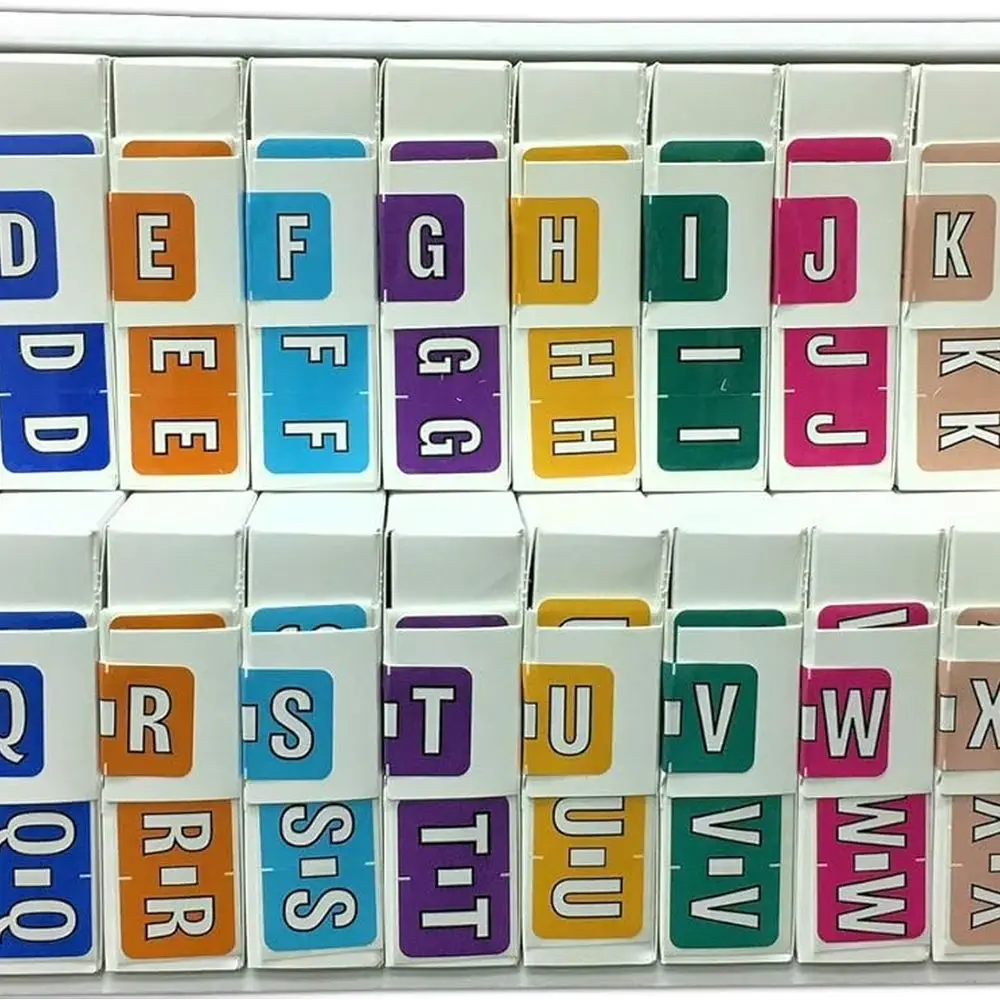 Complete Alphabetic File Folder Set A-Z, Including Mc, with Tray ...