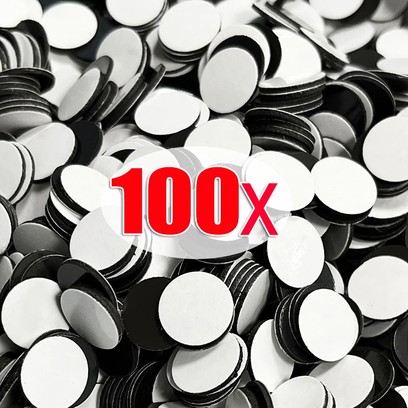 Round-Magnetic-Sheet-Self-Adhesive-Black-Magnets-Disc-Rubber-Flexible ...