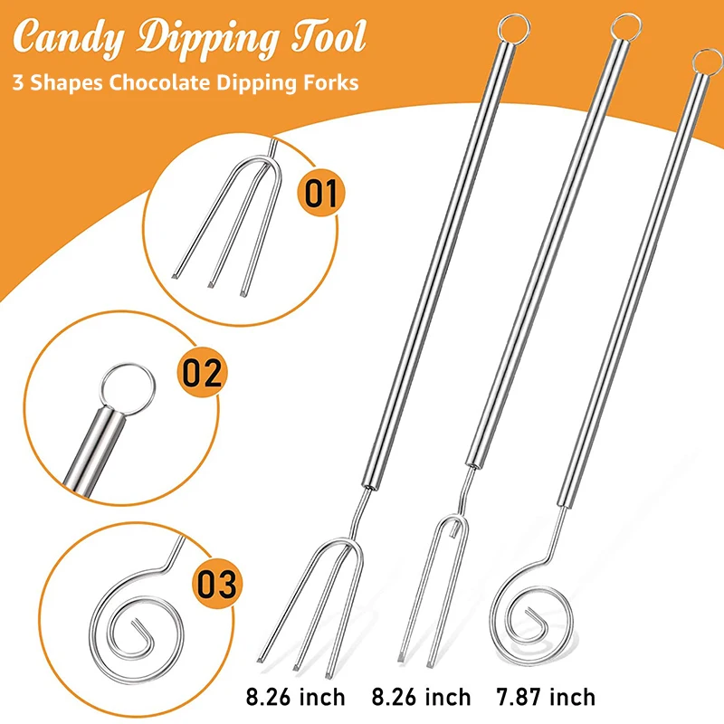10 Piece Candy Making Set 10-Piece Chocolate Dipping Fork Set ...