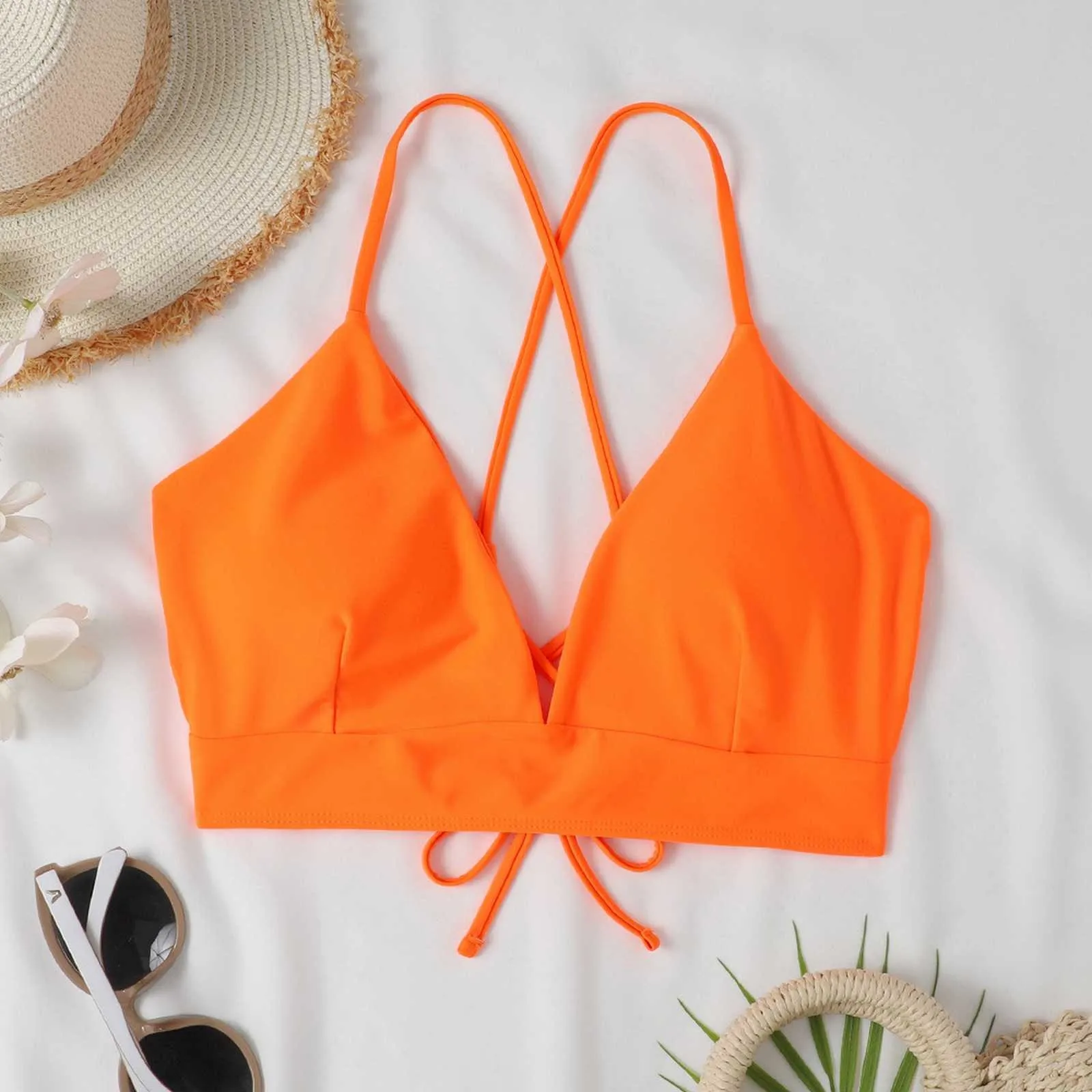 Sexy-Bikini-Bras-Solid-Color-Padded-Swimwear-Women-Bathing-Beachwear ...