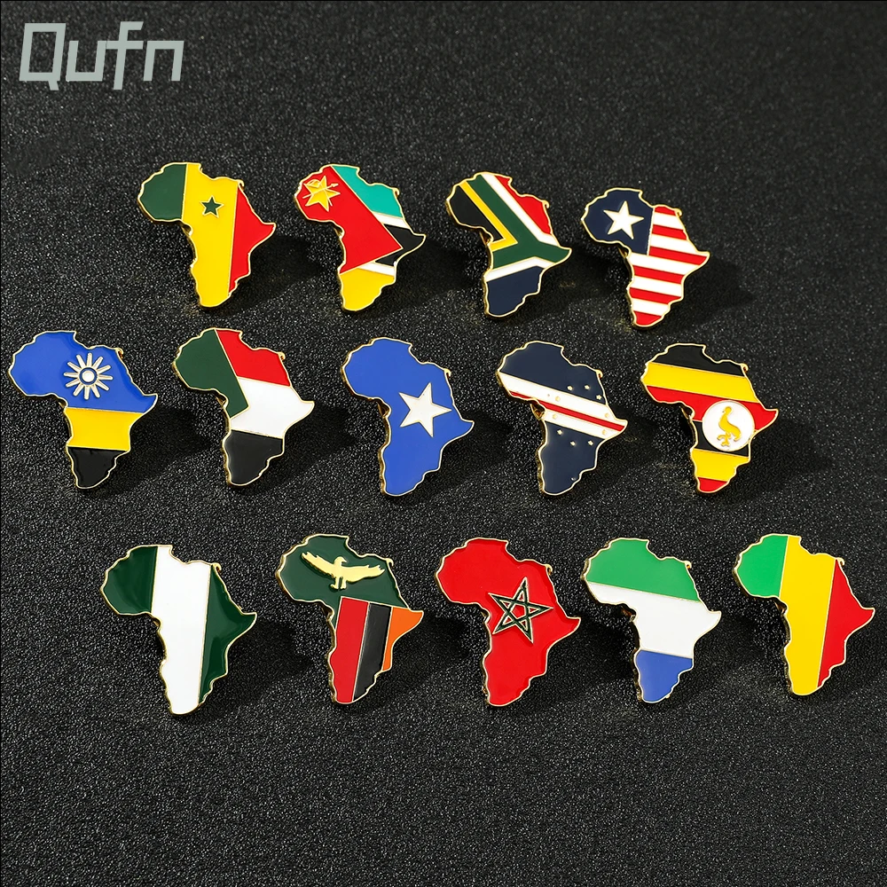 Creative-Africa-Map-Enamel-Brooches-Pins-Charms-Jewelry-Ghana-Nigeria ...