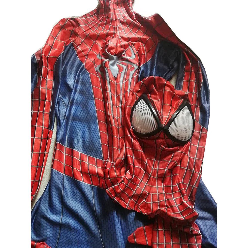 Adults Kids TASM 2 Spiderman Cosplay Costume The Amazing Superhero ...