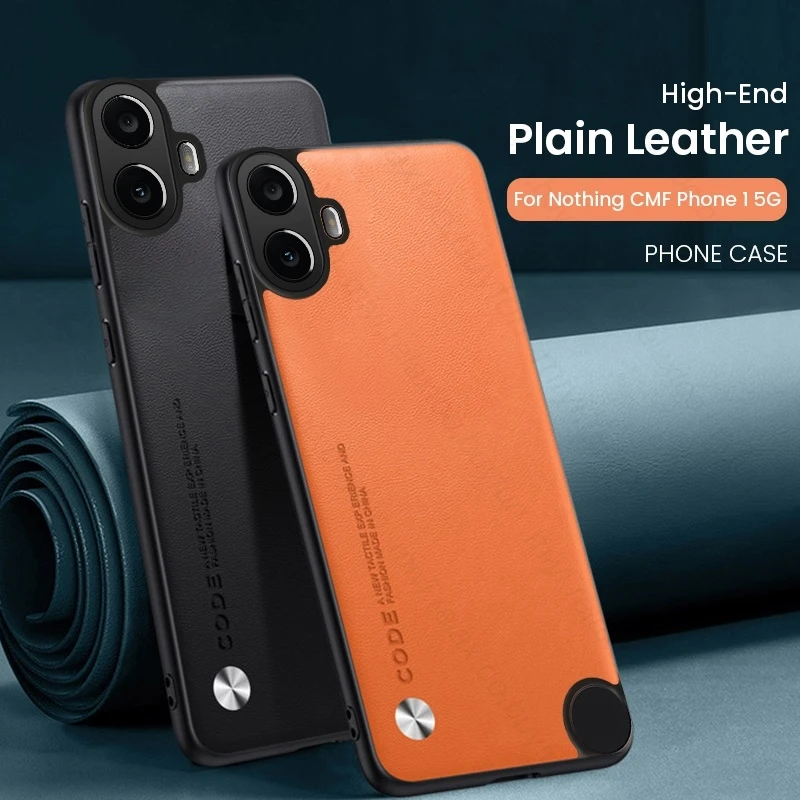 Luxury-Plain-Leather-Texture-Phone-Case-For-Nothing-CMF-Phone-1-5G-TPU ...