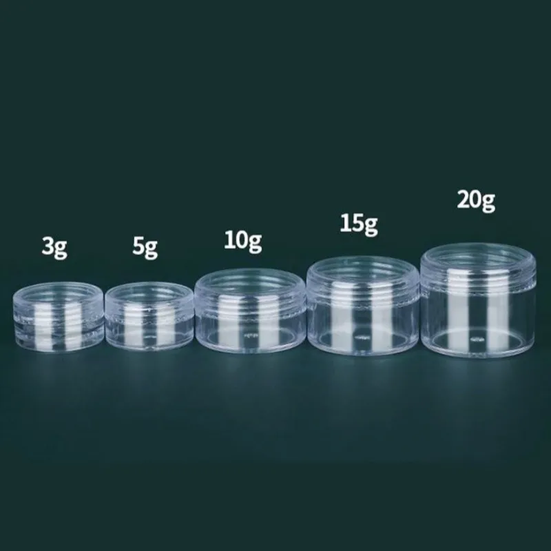 2g-5g-10g-Empty-Plastic-Jar-Pots-Transparent-Sample-Bottles-Eyeshadow ...