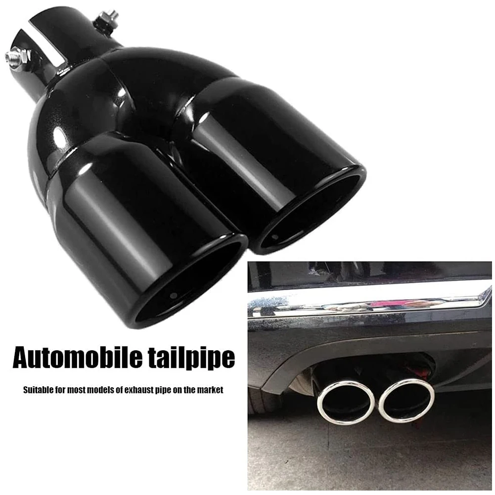 Car-Dual-Exhaust-Tip-Stainless-Steel-Muffler-Tail-Pipe-63mm-2-5-Inches ...