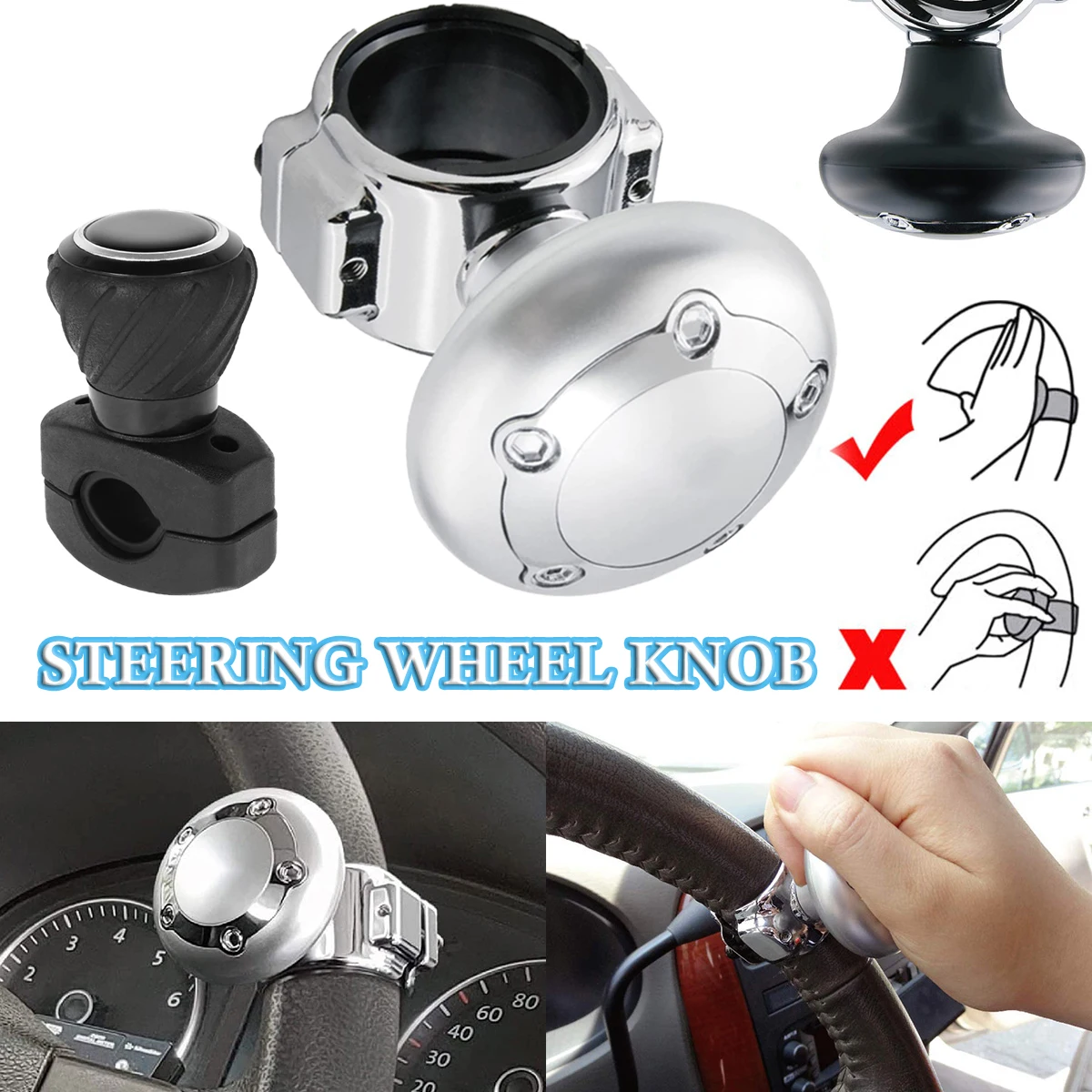Steering-Wheel-Knob-Universal-Aluminum-Alloy-Steering-Wheel-Booster ...