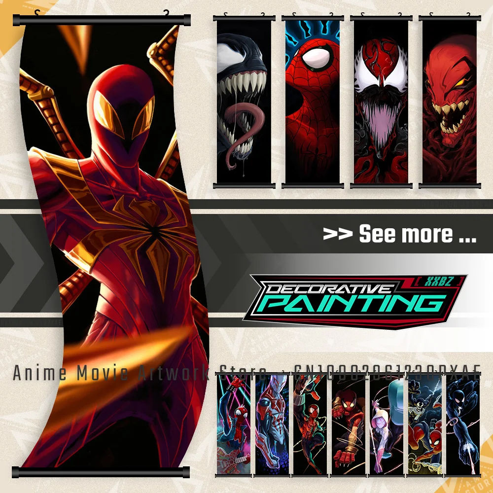 The Avengers Superhero Spider Man Hanging Painting Wall Artwork Scrolls ...