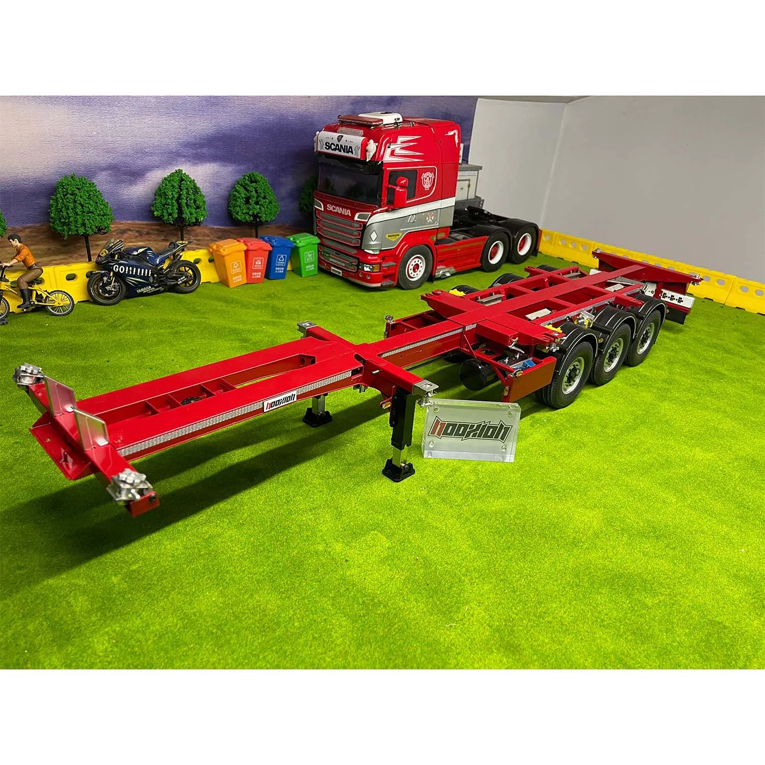 3 Axles Frame FuryBear Trailer for 1/14 RC Tractor Truck Tamiya Scania ...