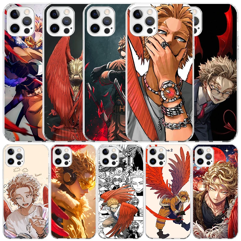 Hawks MHA My Hero A-Academy Soft Cover for iPhone 16 17 Air 15 14 Pro ...
