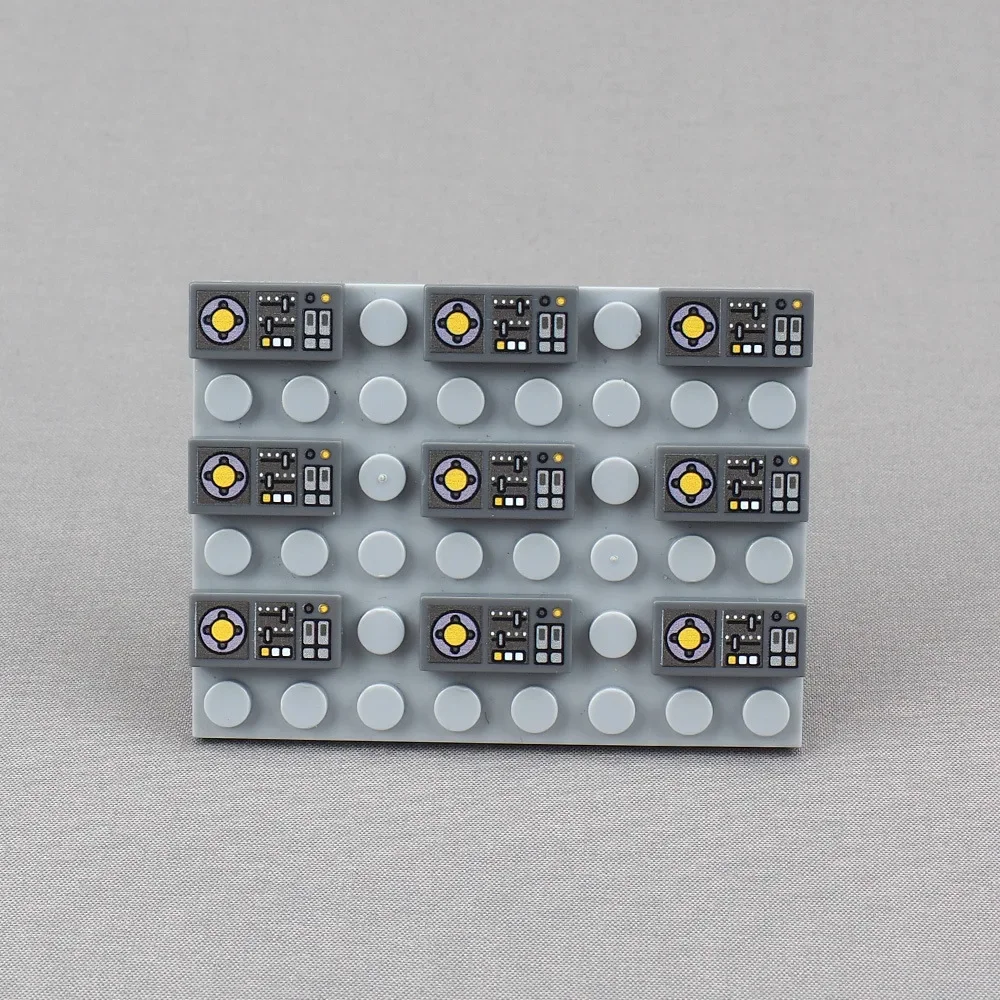 MOC 10PCS Slider Button Printed 3069 1x2 Printing Mecha Pattern ...
