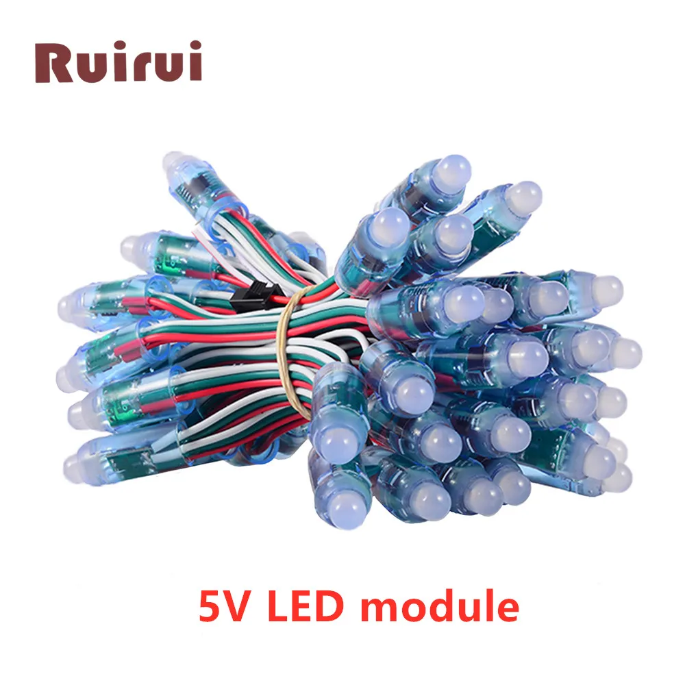 Dc5v/dc12v 12mm Ws2811full Color Led Pixels String Lights 2811 Ic Rgb Digital Addressable Led ...