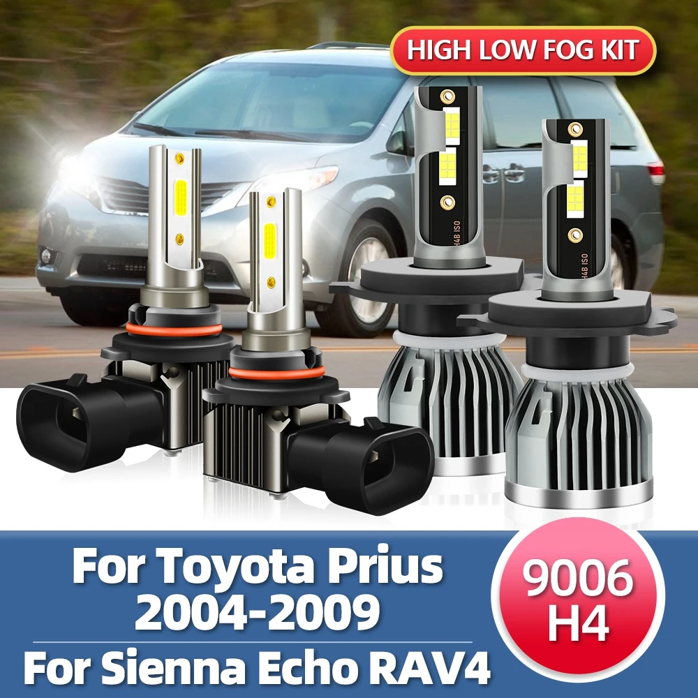 Car Headlight Led 16000LM LED Bulbs 6000K 55W Lamp Fog For Toyota Prius ...