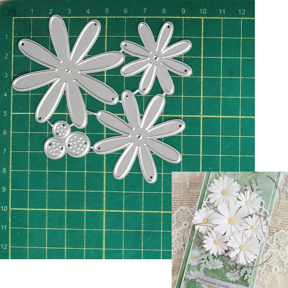 Dies-Scrapbooking-Daisy-Flower-Background-Metal-Cutting-Dies-Craft ...
