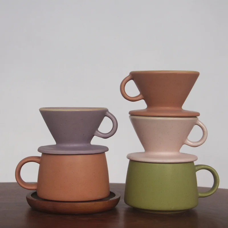 Ceramic-Coffee-Filter-Colored-Coffee-Dripper-Jug-Pottery-Coffee-Cup ...