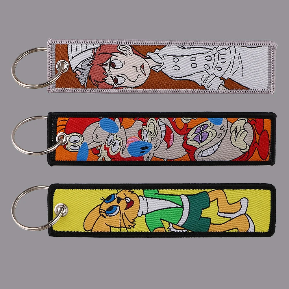 Embroidered-Cartoon-Key-Tag-Keychain-for-Car-Motorcycles-Keys-Holder ...