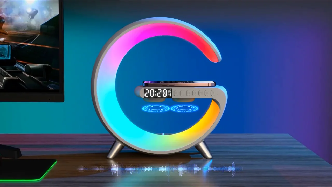 G63 Smart Light Sound Machine With Wireless Phone Charger And Digital ...