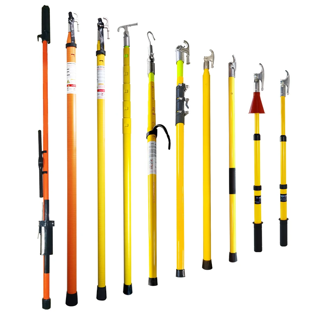 IR-235 Voltage Fiberglass 33Kv Hot Stick Insulated Operation 5M 10M ...