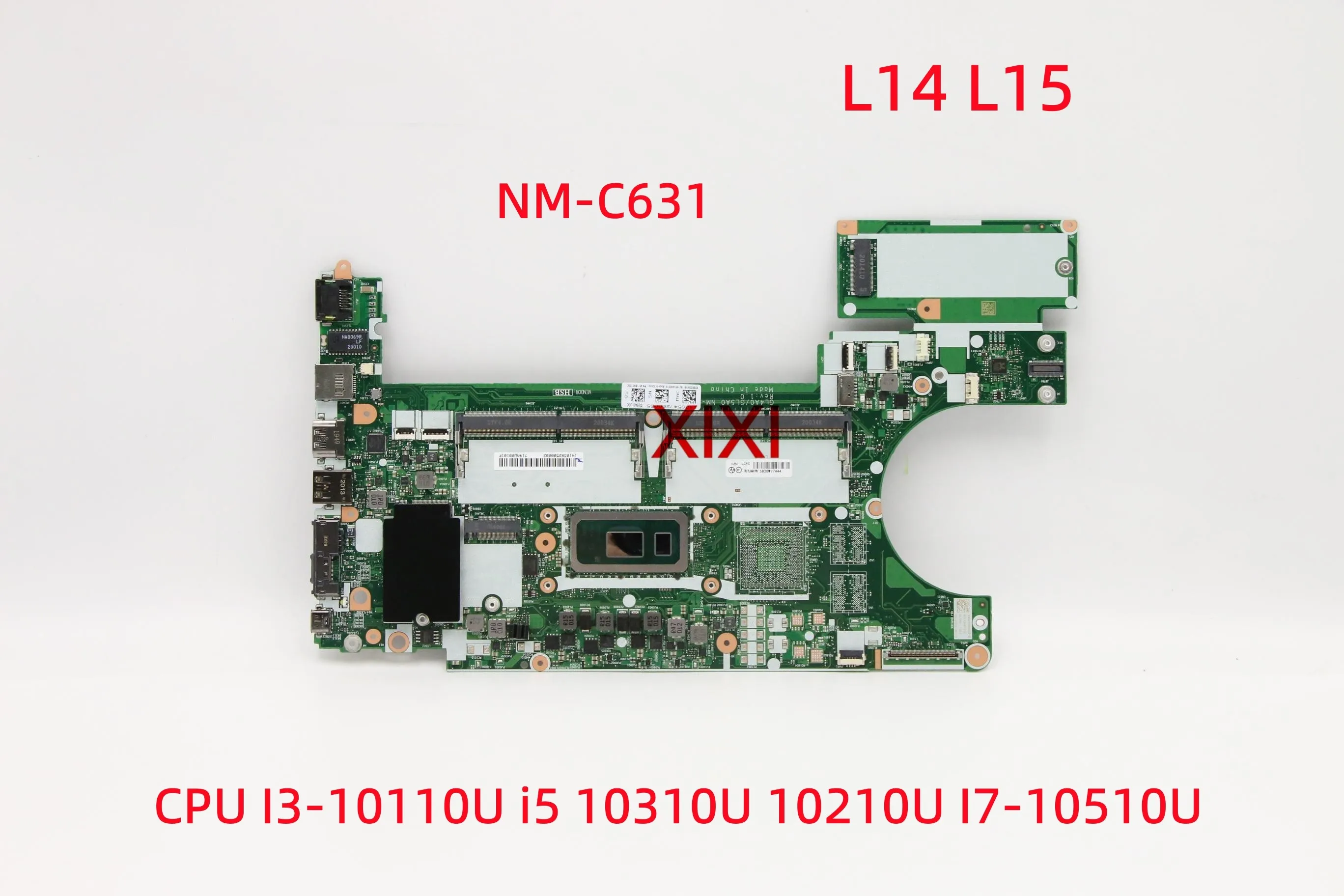NM-C631 For Lenovo ThinkPad L14 L15 Laptop Motherboard With CPU I3-10110U i5 10210U I7-10510U ...