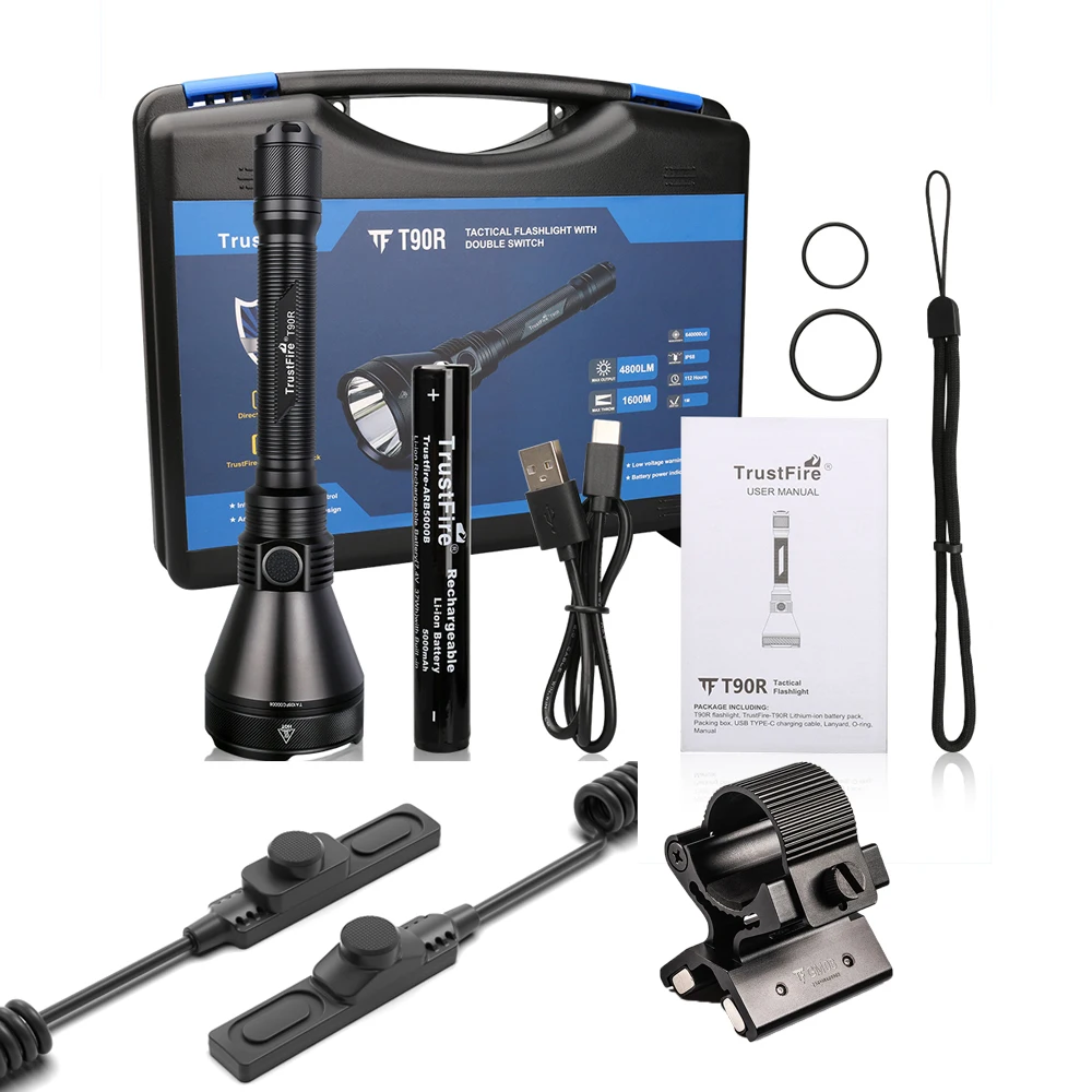 Trustfire-T90R-Hunting-Flashlight-Powerful-4800Lumen-1600Meter-Led ...