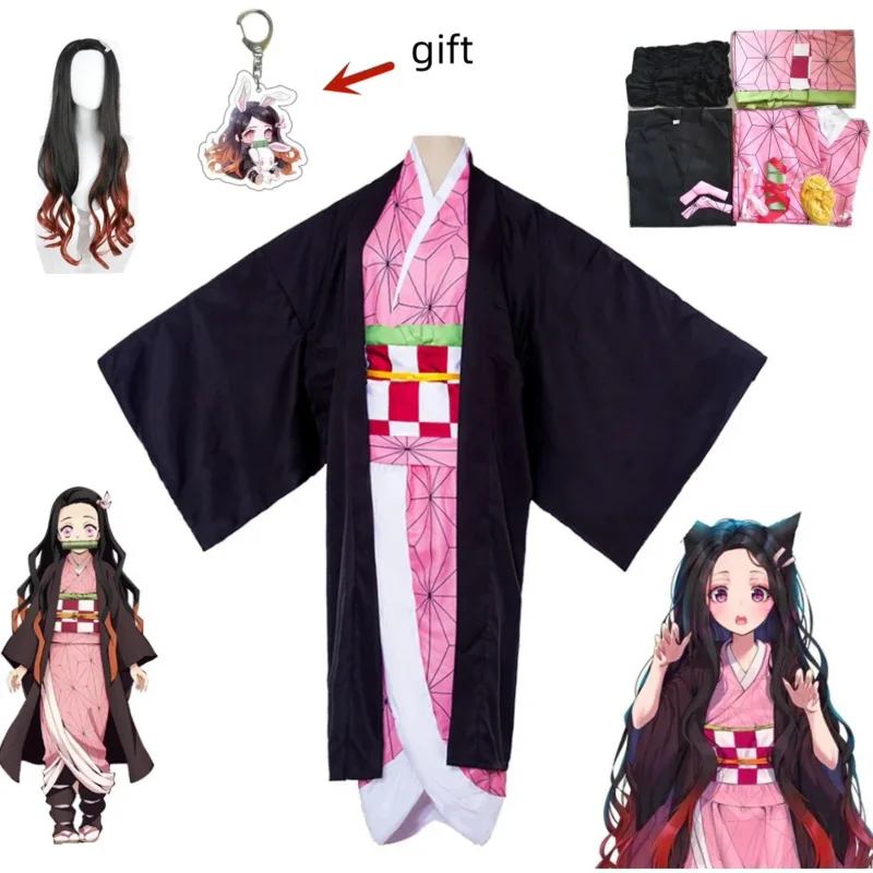 Kamado-Nezuko-Cosplay-Costume-Anime-Demon-Slayers-Kimono-Kimetsu-No ...