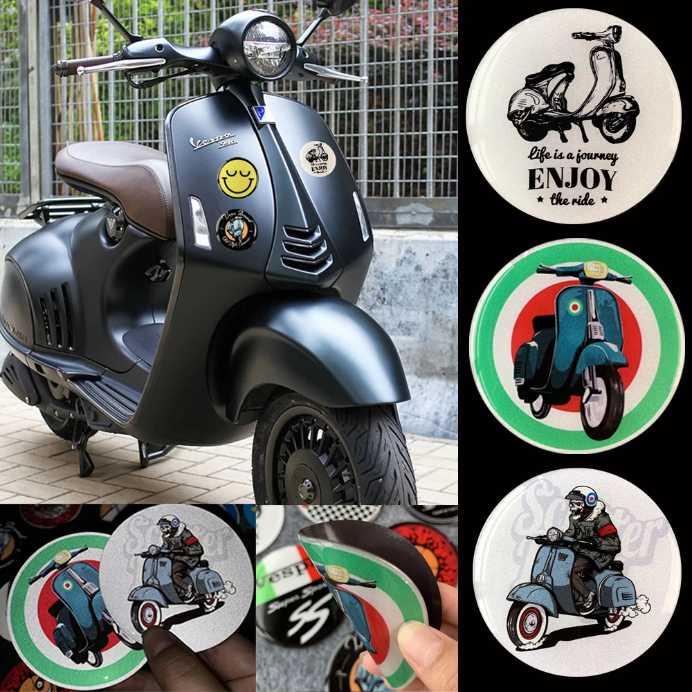 3D Magnetic Reflective Stickers Motorcycle Decals for Vespa Primavera ...