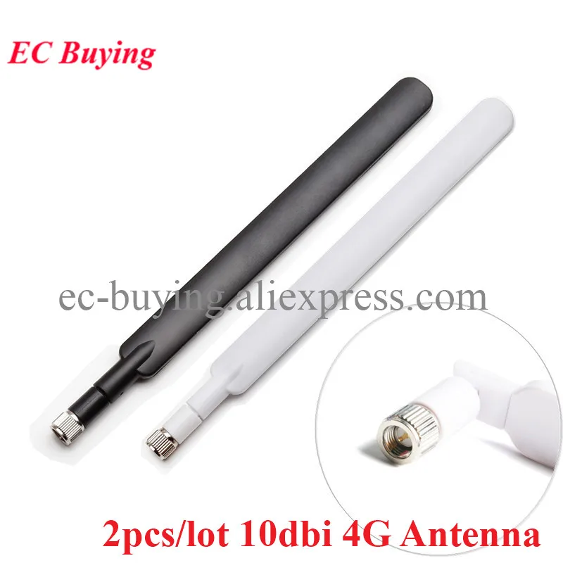 2Pcs-1pc-4G-Antenna-SMA-Male-White-Black-10dBi-for-4G-LTE-Router ...