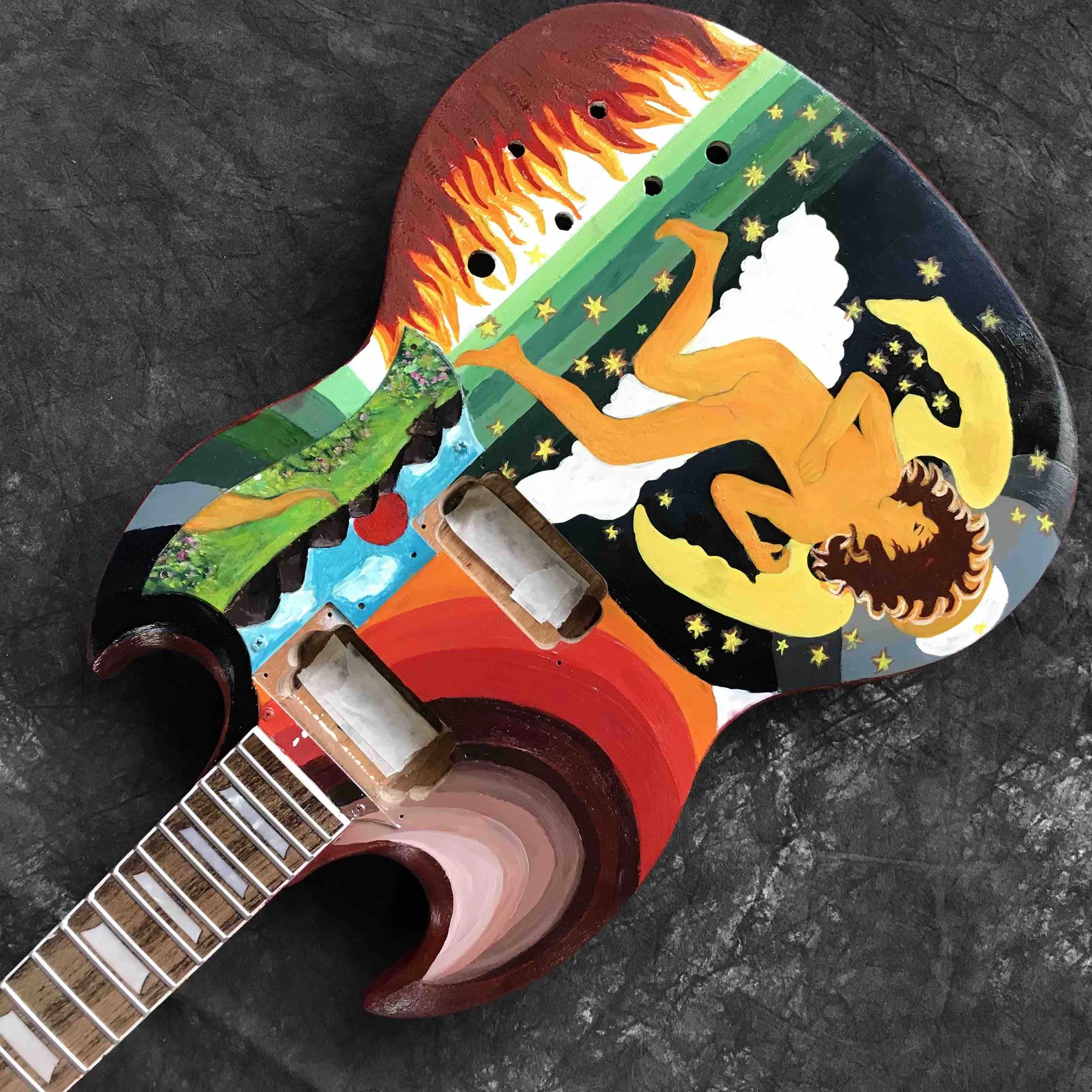 Hand Painted Electric Guitar