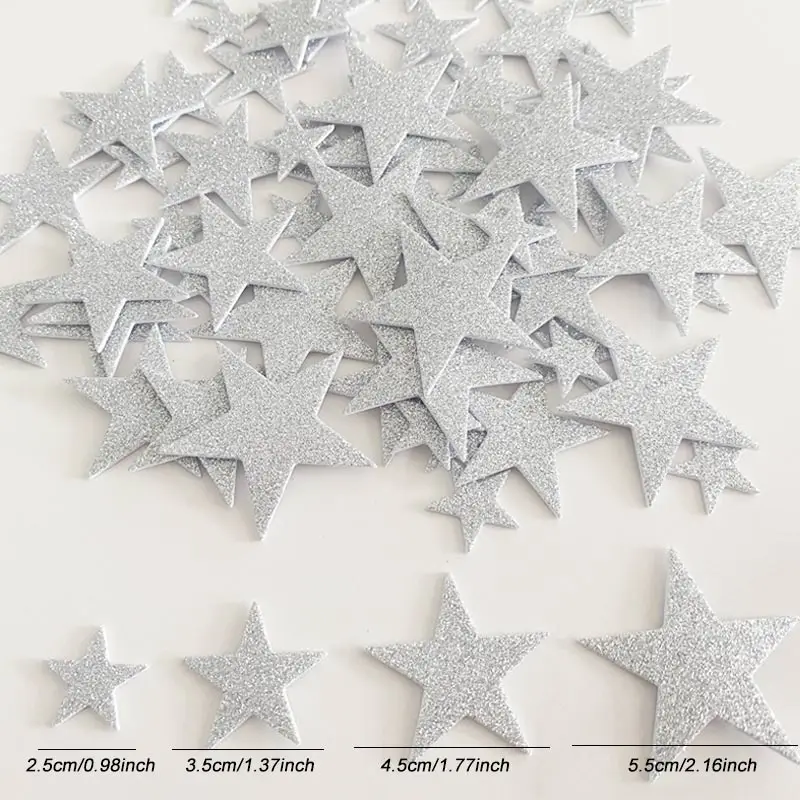 Silver Glitter Stars
