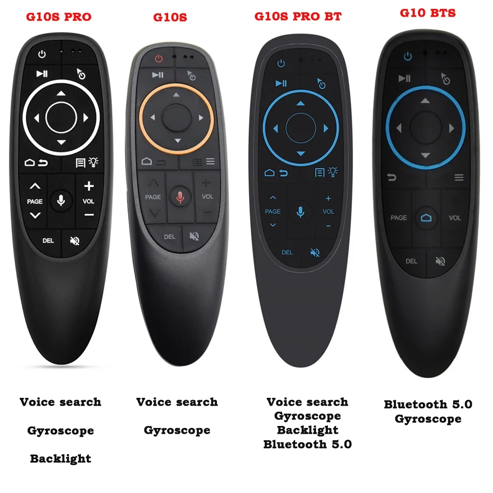 G10S G10SPRO G10BTS G10SPROBT Air Mouse Voice Remote Control 2.4G ...