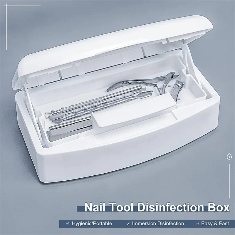 Nail-Sterilizer-Tray-Disinfection-Box-Nail-Art-Tools-Cleaner ...
