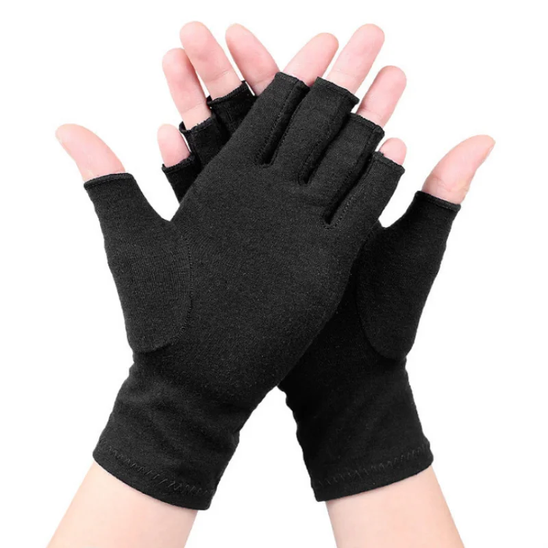 Warm-Pressure-Gloves-Half-finger-Mitten-with-Touch-Screen-Non-slip ...