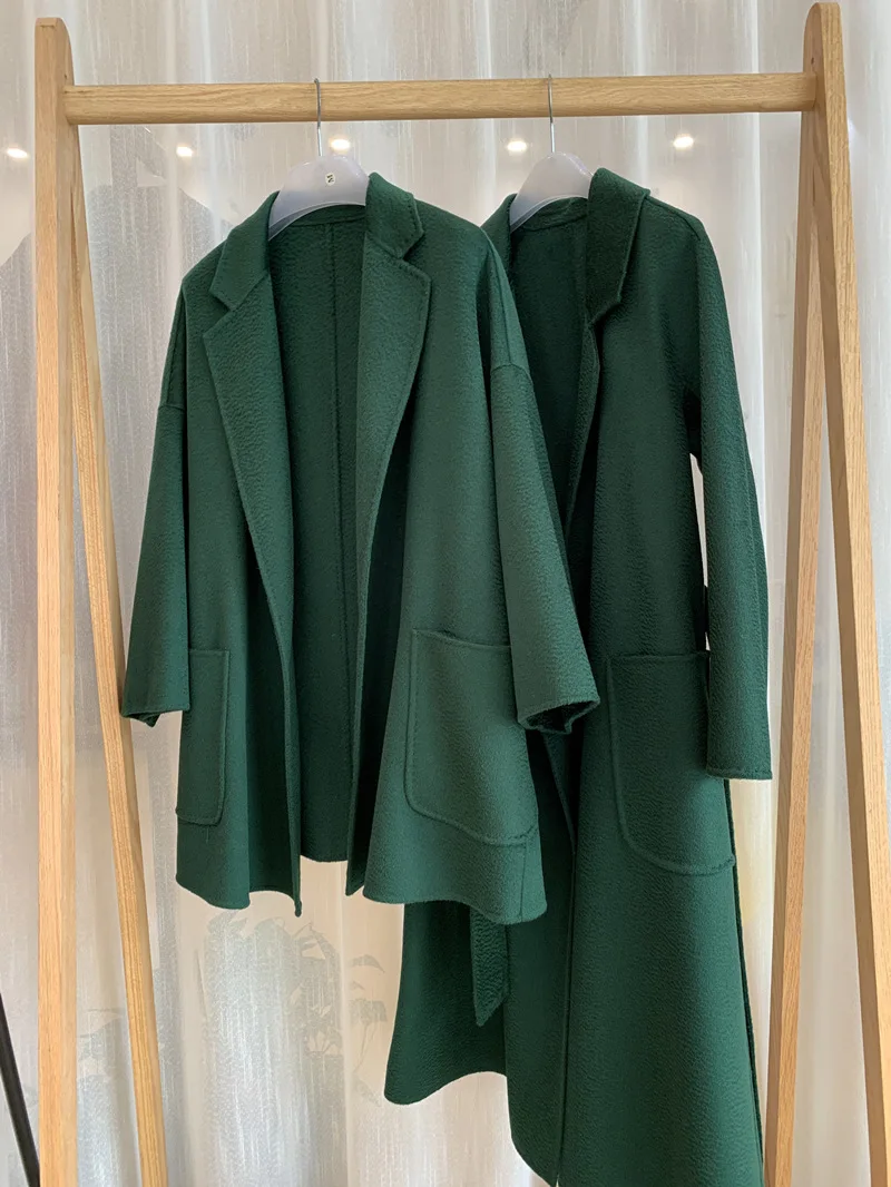 Rosevans Winter Cashmere Coat Women Mid-length Wool Coat Jackets Water ...