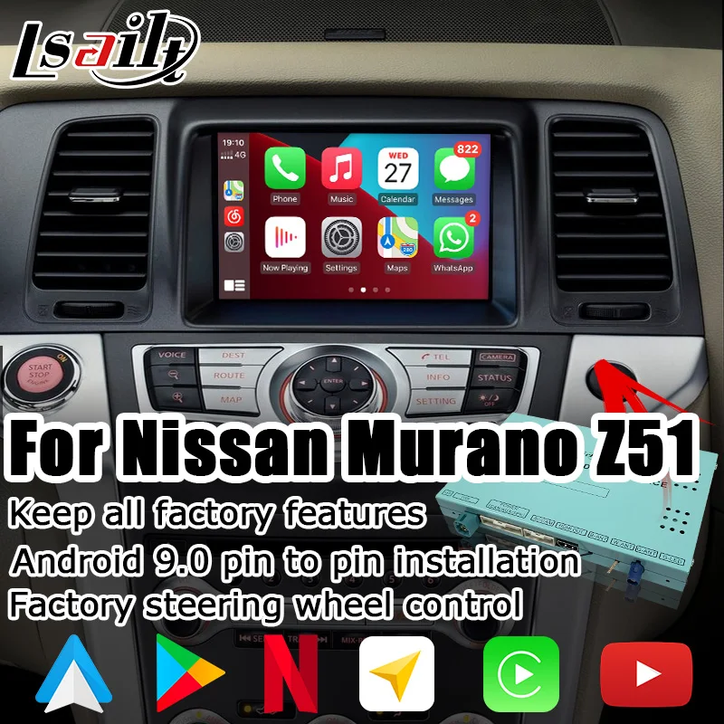 Lsailt-Android-CP-AA-interface-box-for-Nissan-Murano-Z51-2010-2014-PX6 ...