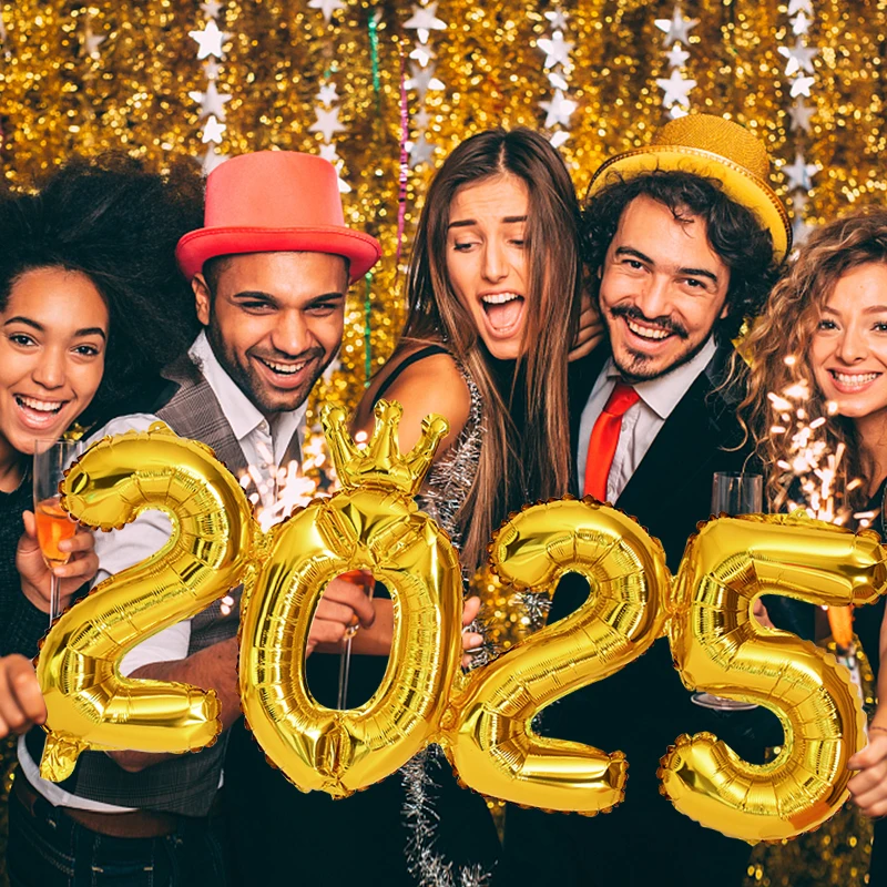 Globos-de-aluminio-con-n-mero-de-corona-decoraci-n-de-fiesta-de-Feliz-A ...