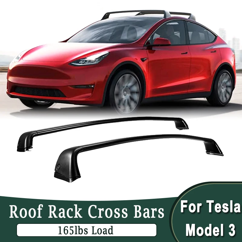 For-Tesla-Model-3-2017-2022-Roof-Rack-Cross-Bars-Aluminum-for-Traveling ...