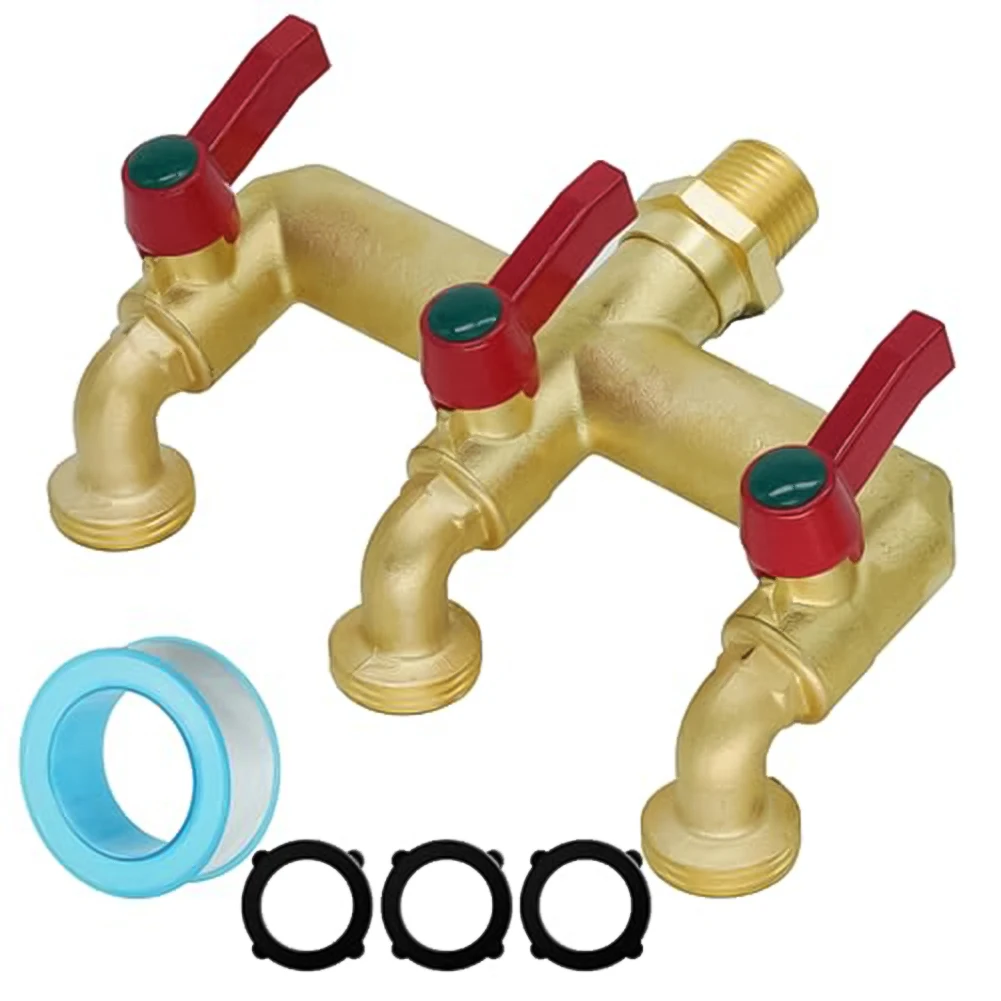 3-Way-Brass-Garden-Hose-Splitter-Heavy-Duty-Watering-Connector ...