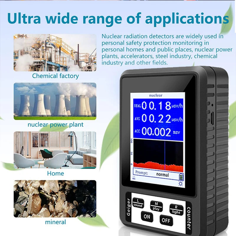 New-XR-1-Nuclear-Radiation-Detector-Color-Display-Screen-Geiger-Counter ...