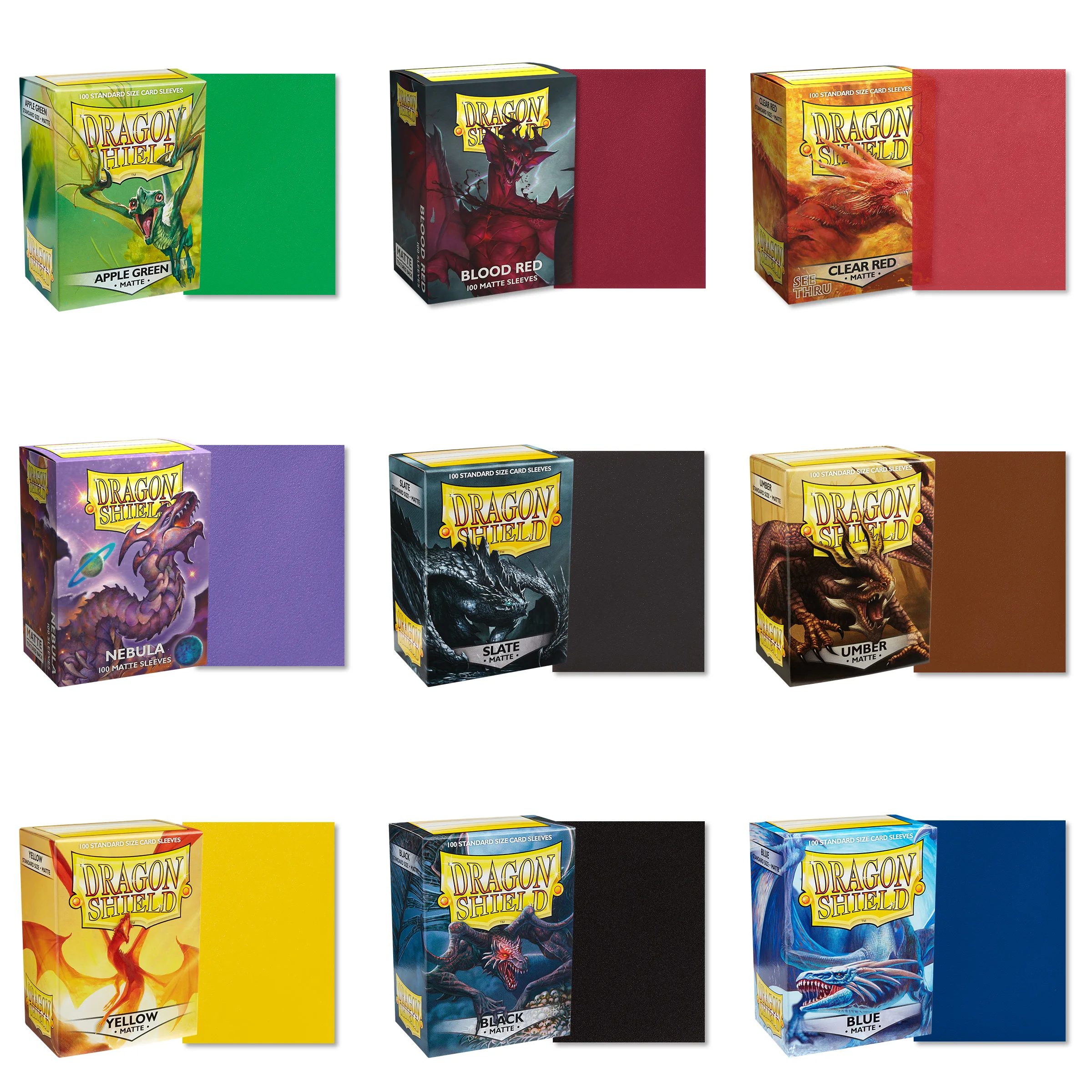 Part 2 66x91mm 100 PCS/LOT Colorful Matte Cards Dragon Shield Sleeves ...