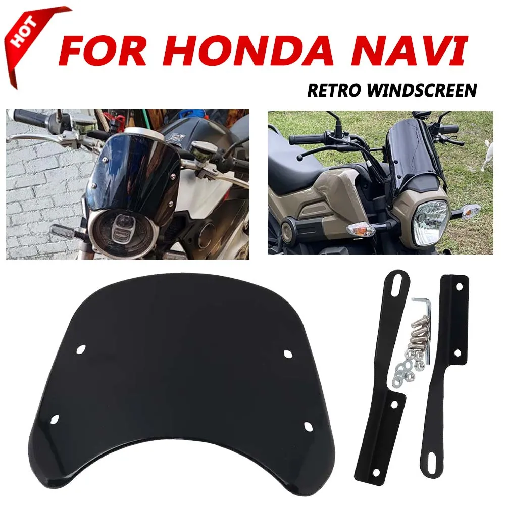 Retro-Style-Windshield-Windscreen-Wind-Protection-Cover-For-Honda-NAVi ...