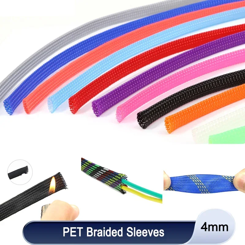 1-50M-PET-Expandable-Cable-Sleeve-4mm-Tight-Braided-High-Density ...