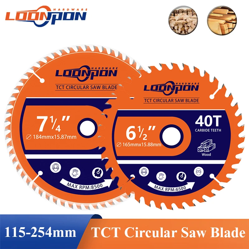 Loonpon-TCT-Carbide-Circular-Saw-Blade-Wheel-Discs-Wood-Cutting-Disc ...