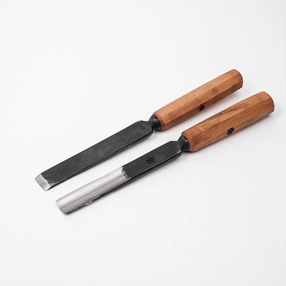 Hand-Forged Carbon Steel Woodworking Gouge Chisels – Curved & Flat ...