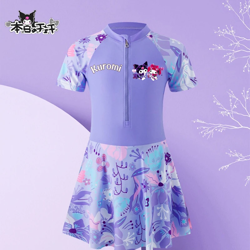 Kawaii-Sanrio-Children-Swimsuit-Kuromi-My-Melody-Anime-Cute-Cartoon ...