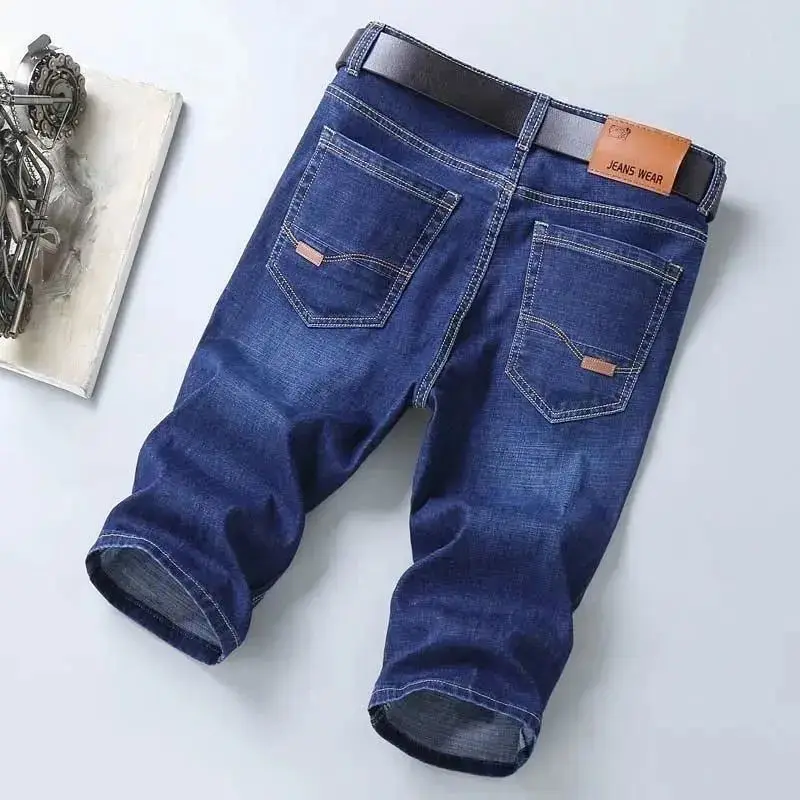 Jean-court-en-denim-pour-homme-longueur-genoux-fine-d-contract-cool ...