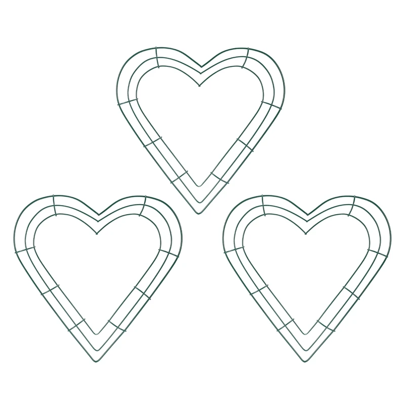 3-Pack-Heart-Metal-Wreath-12-Inch-Heart-Shaped-Wire-Wreath-Frame-For ...