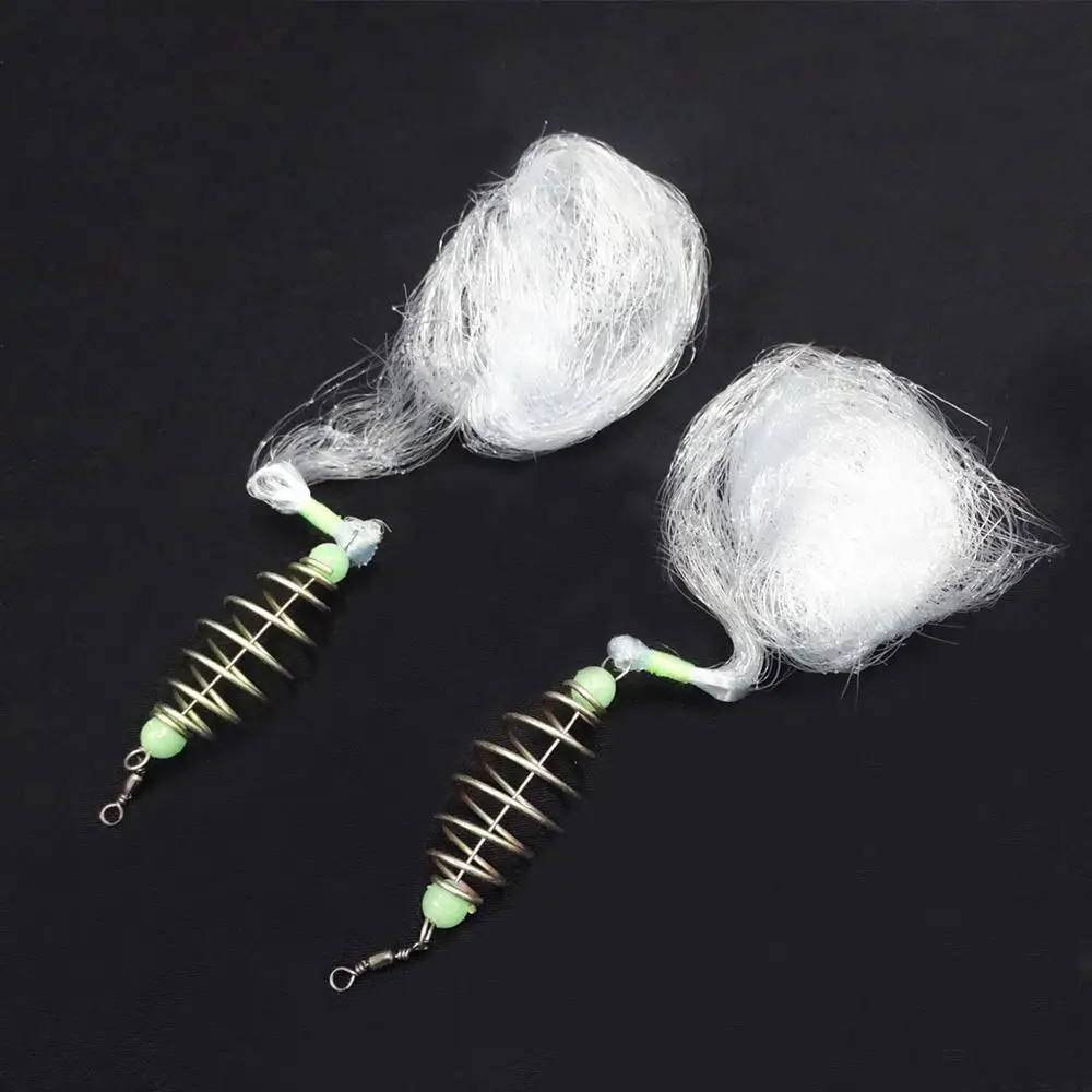 1PC Sticky Fishing Net Wire Night Luminous Beads Fishing Cage Fishing ...