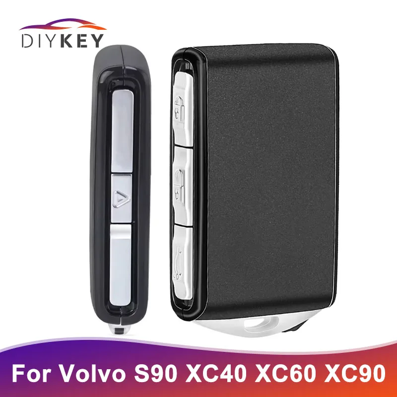 DIYKEY 4 Buttons Key Shell For Volvo XC40 XC60 XC90 2015 2016 2017 2018 ...