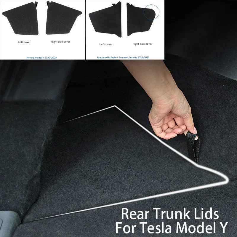 Rear Trunk Lids for Tesla Model Y Side Storage Box Organizer Baffle ...