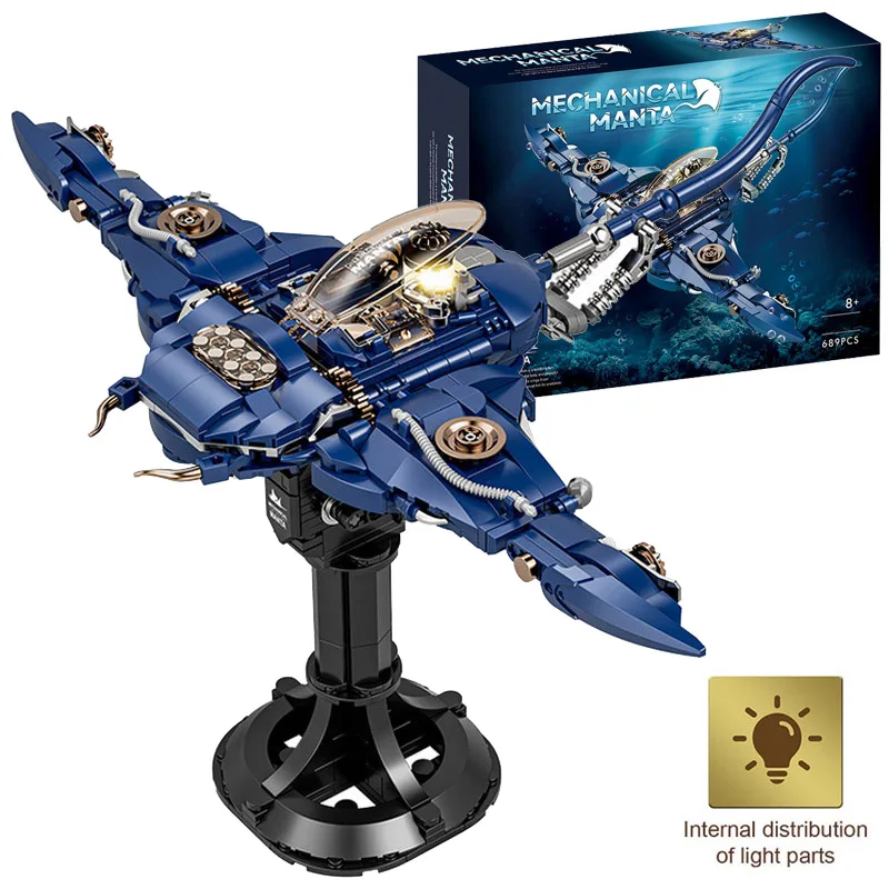 MOC Mechanical Devil Fish Building Blocks Set Sea Life Stingray With ...