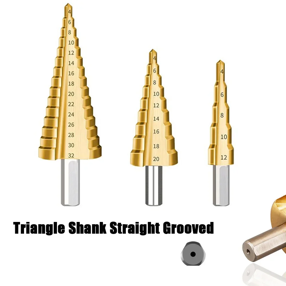 3pcs-pagoda-drill-bit-hole-opener-hexagonal-handle-universal-drilling ...